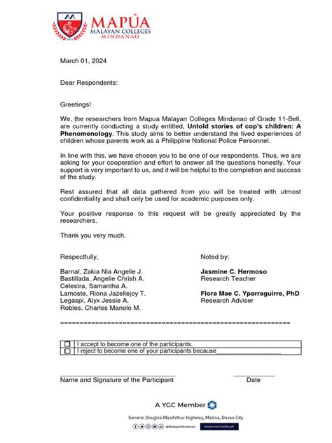 Research Participants Informed Consent Assent Letters Pdf