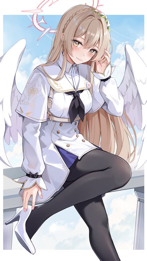 Wings Smiling Braids Clouds Blushing Pantyhose Angel Wings Hd