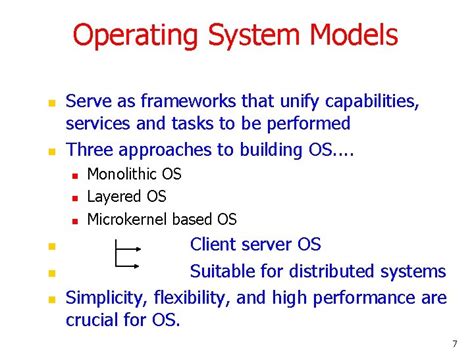 operating system architecture and distributed systems dr rajkumar
