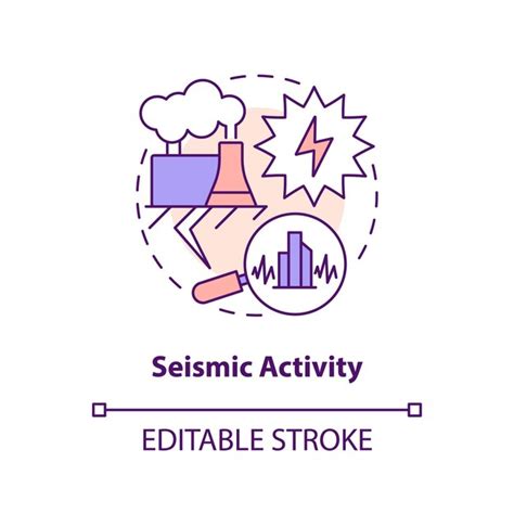 Premium Vector Seismic Activity Concept Icon