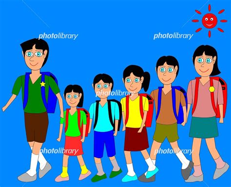 集団登下校半袖 イラスト素材 4447826 フォトライブラリー Photolibrary