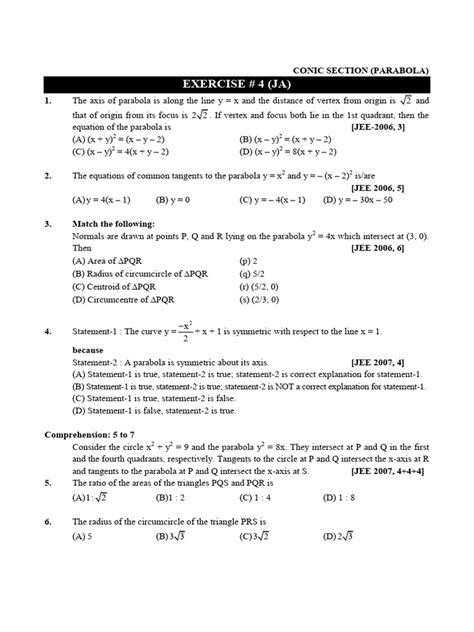 conic sections advanced level problems qna 11th crp pdf