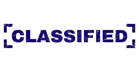 Grunge Textured Classified Stamp Seal Inside Corners Stock Vector