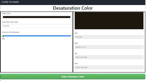 Desaturate Color Codifyformatter