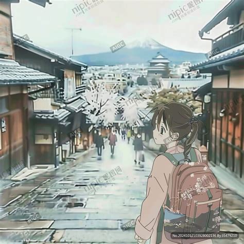 Ai创作图德川幕府时代街景 日本人物生活场景图 雾之森城下町大福 江户时期街道 宋朝京都街道 江户时代街景 日本城市线描 日本动漫圣地 欧美