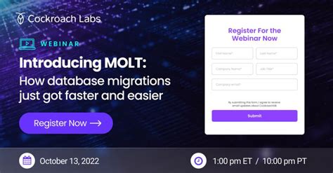 Cockroach Labs On Linkedin Webinar Introducing Molt How Database Migrations Just Got Faster And