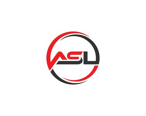 Asl Letter Logo Design Creative Icon Modern Circle Vector 12342393 Vector Art At Vecteezy