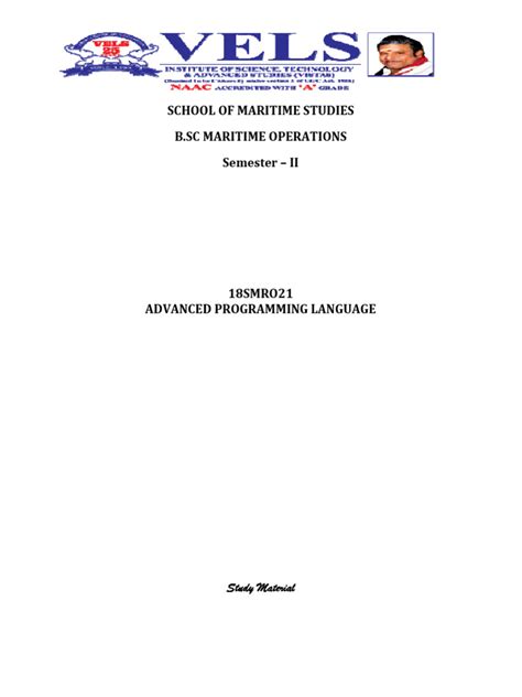 18smro21 Advanced Programming Languange 100018 Pdf Java Programming Language C Sharp