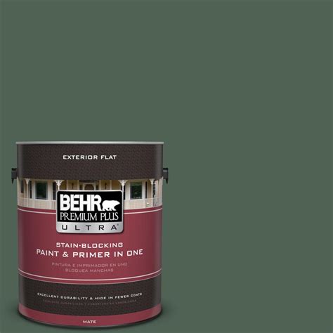 Behr Premium Plus Ultra 5 Gal Ppu11 17 Hillside Green Flat Exterior