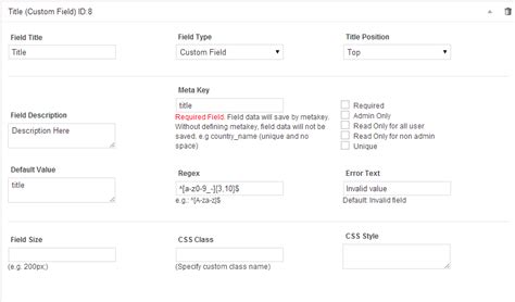 Custom Field User Meta Pro
