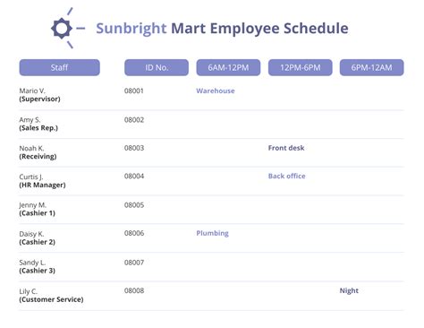 Simple Printable Shift Schedule Free Printable Schedules