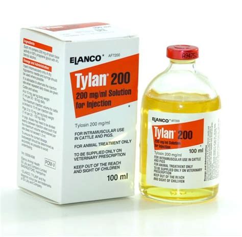 Elanco Tylan 200mg Ml Injection 100ml Farmacy