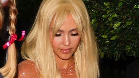 Jessica Alba Channeled Toxic Britney Spears In A Jewel Encrusted Nude Bodysuit For Halloween