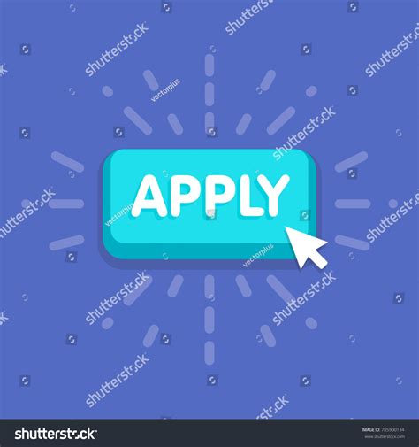Apply Button Cursor Flat Design Vector Stock Vector Royalty Free