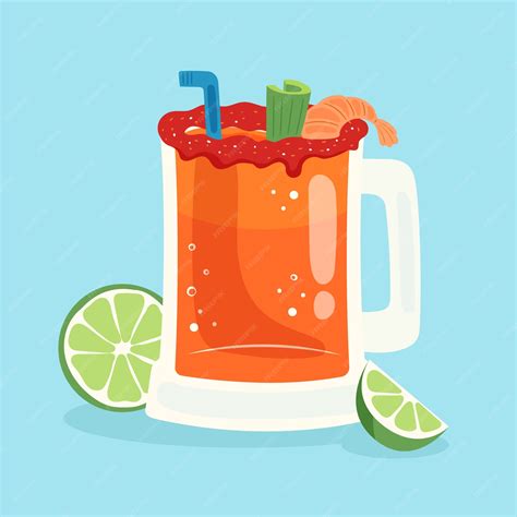 Premium Vector Michelada Illustration In Hand Drawn Style
