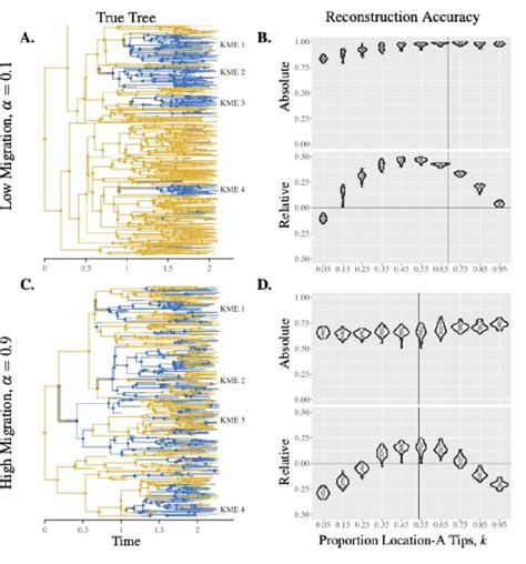 Reconstruction Accuracy Depends On Sampling Bias And Migration Rate