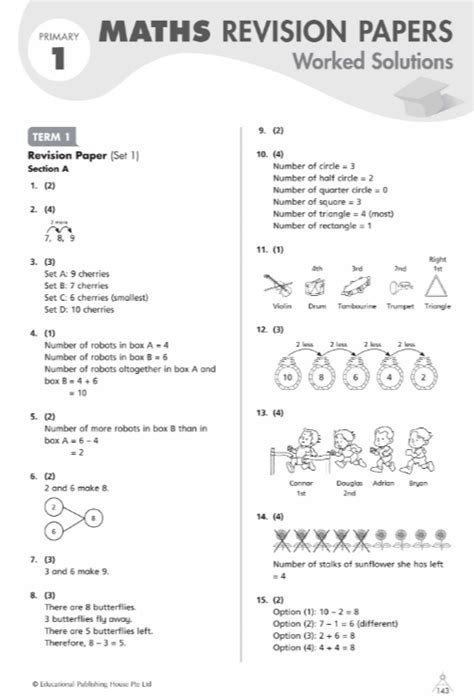 Primary 1 Mathematics Revision Papers Openschoolbag