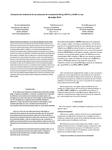 01 Performance Evaluation Of Routing Protocols Ripng Ospfv3 And Eigrp