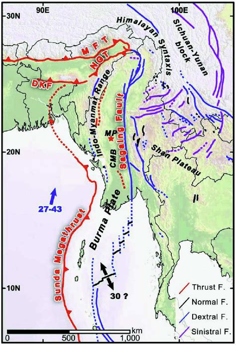 Regional Tectonic Map Of The Myanmar Andaman Region Showing Download Scientific Diagram