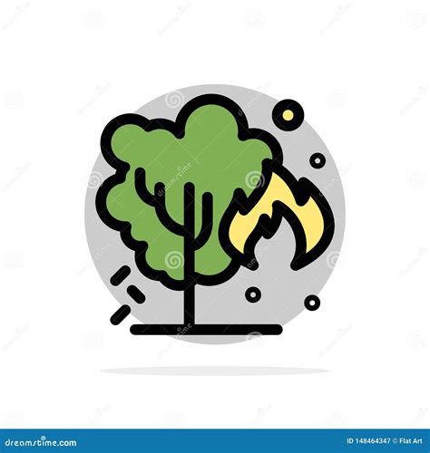 Energy Environment Green Pollution Abstract Circle Background Flat Color Icon Stock Vector