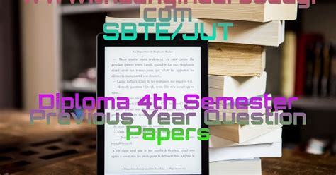 Jharkhand Polytechnic 4th Semester Previous Year Question Papers 2019 Sbte Jut Pdf Download