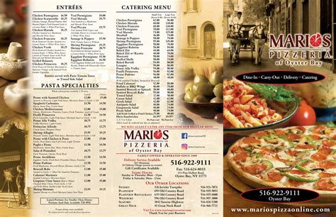 Mario Pizzeria Menu Mario Pizza Menu Yjpffr