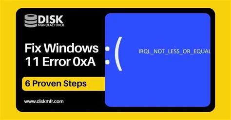 Fix Windows 11 Error 0xa 6 Proven Steps