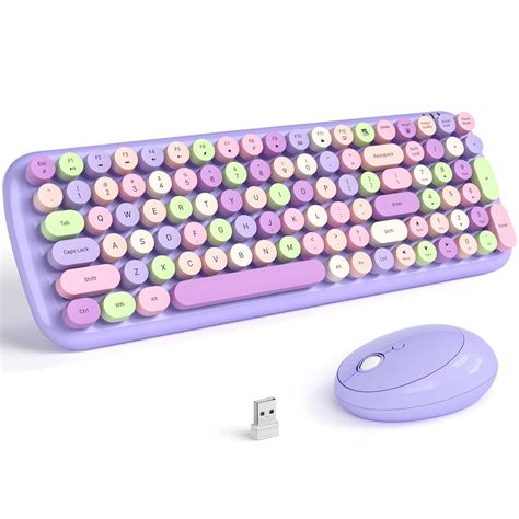 Mofii Wireless Keyboard And Mouse Typewriter Full Size Keyboard With Number Pad And 2 In 1 Usb