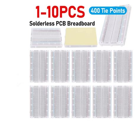1 10pcs 400 Tie Points Solderless Pcb Breadboard Mini Universal Test