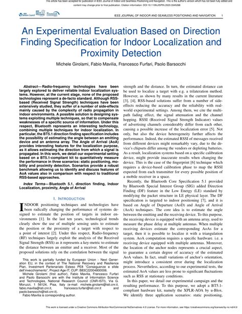 Pdf An Experimental Evaluation Based On Direction Finding Specification For Indoor