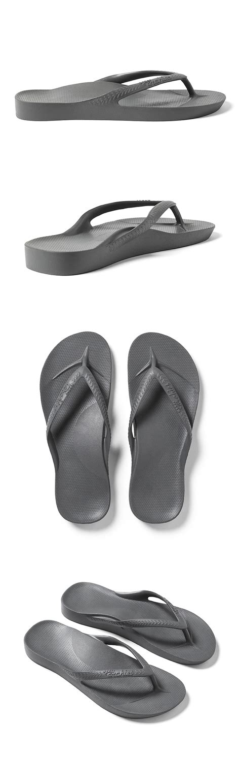 아치스 아치 서포트 플립 플랍 차콜 Archies Kream