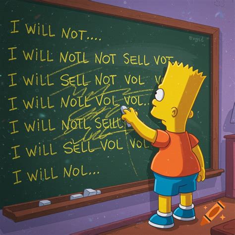 Bart Simpson Writing I Will Not Dox Myself On Chalkboard On Craiyon