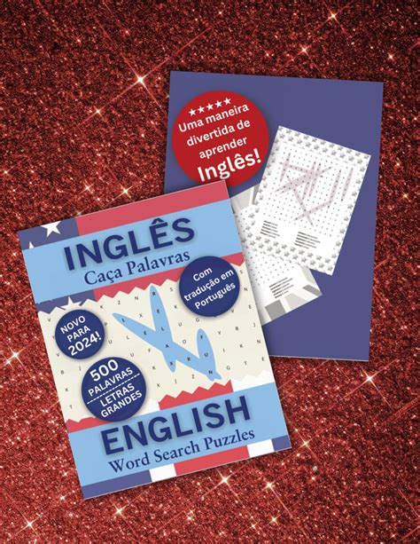 Caça Palavras Em Inglês Para Adultos Letras Grandes Frases E