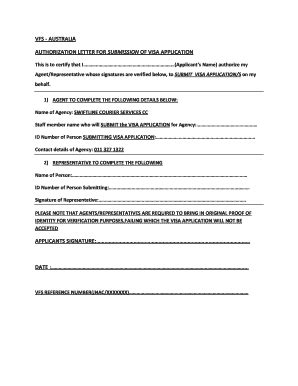 Fillable Online VFS AUSTRALIA Fax Email Print PdfFiller