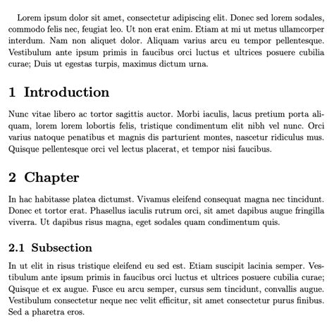 Sectioning Font Of Sectionsubsection Different Than Font Of Main