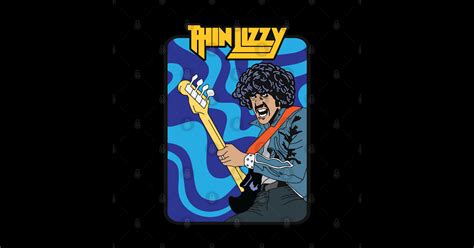 Thin Lizzy Cartoon Fanart Band Sticker Teepublic