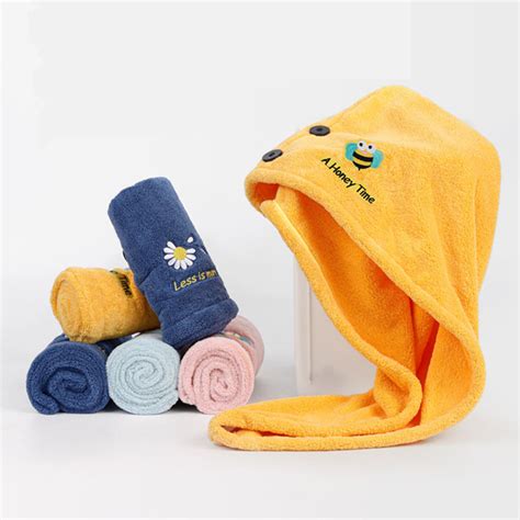 Хавлиена кърпа за баня Душ Дебела коса Суха шапка Тюрбан от микрофибър за дама момиче