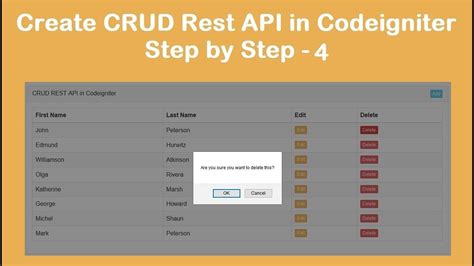 Create Crud Rest Api In Codeigniter Step By Step 4 Youtube