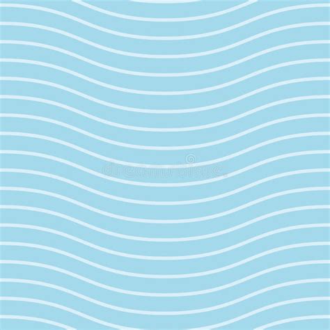 Blue And White Seamless Wave Pattern Linear Design Vector Illustration Stock Illustration