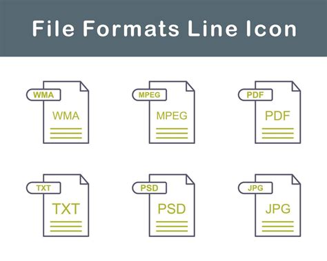 File Formats Vector Icon Set 21402256 Vector Art At Vecteezy