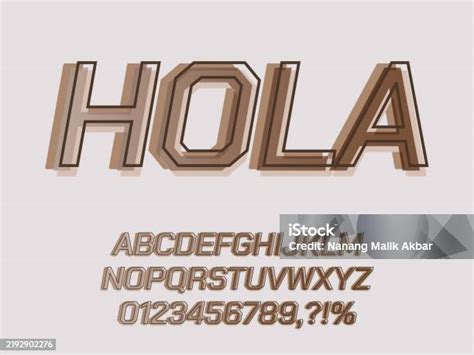 글꼴 알파벳 Hola 텍스트 효과 텍스트를 변경할 수 있습니다 0명에 대한 스톡 벡터 아트 및 기타 이미지 0명 3차원 형태 개체 그룹 Istock