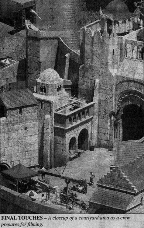 Minas Tirith Set Construction Courtyard