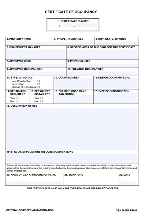 14 Certificate Of Occupancy Templates Free Certificate Templates In