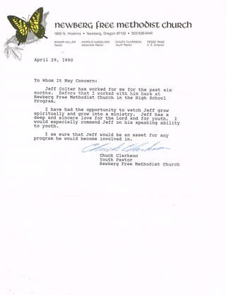 Youth Leader Reference Letter Pdf