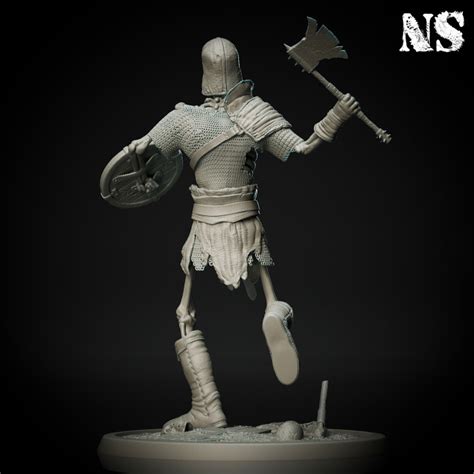 3d Printable Skeleton Warrior B By Ns Miniatures