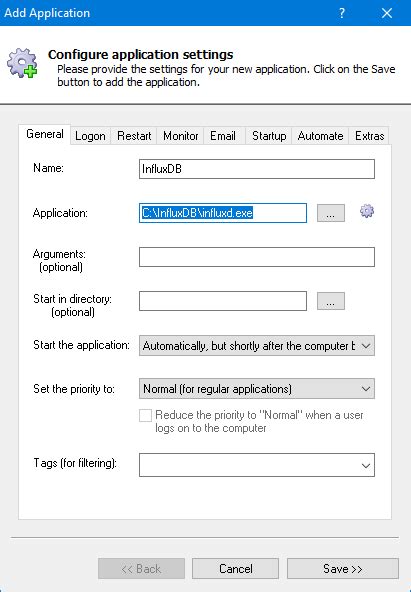 How To Install Influxdb As A Windows Service 201910201682012 Alwaysup