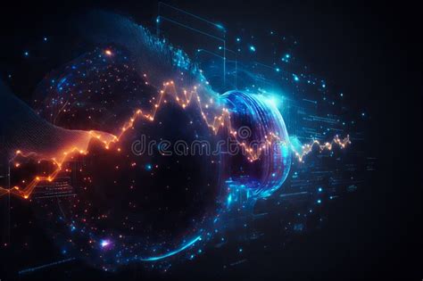 Abstract Artificial Intelligence Business Analysis Chart Generative Ai