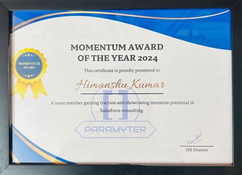 Momentumaward Salesforce Gratitude Careergrowth Keeplearning Himanshu Kumar