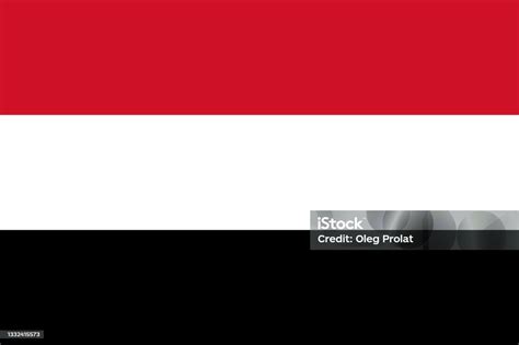 예멘 오리지널 크기와 색상 벡터 일러스트레이션 알람 알야만 노스 예멘 남부 예멘 예멘 공화국 국기 아랍 해방 국기 이집트 혁명