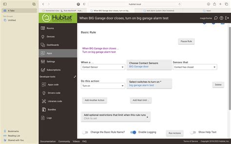 konnected rules 📐 rule machine® hubitat